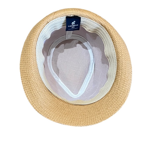 Caribbean Joe | Accessories | Caribbean Joe Woven Straw Fedora Hat ...